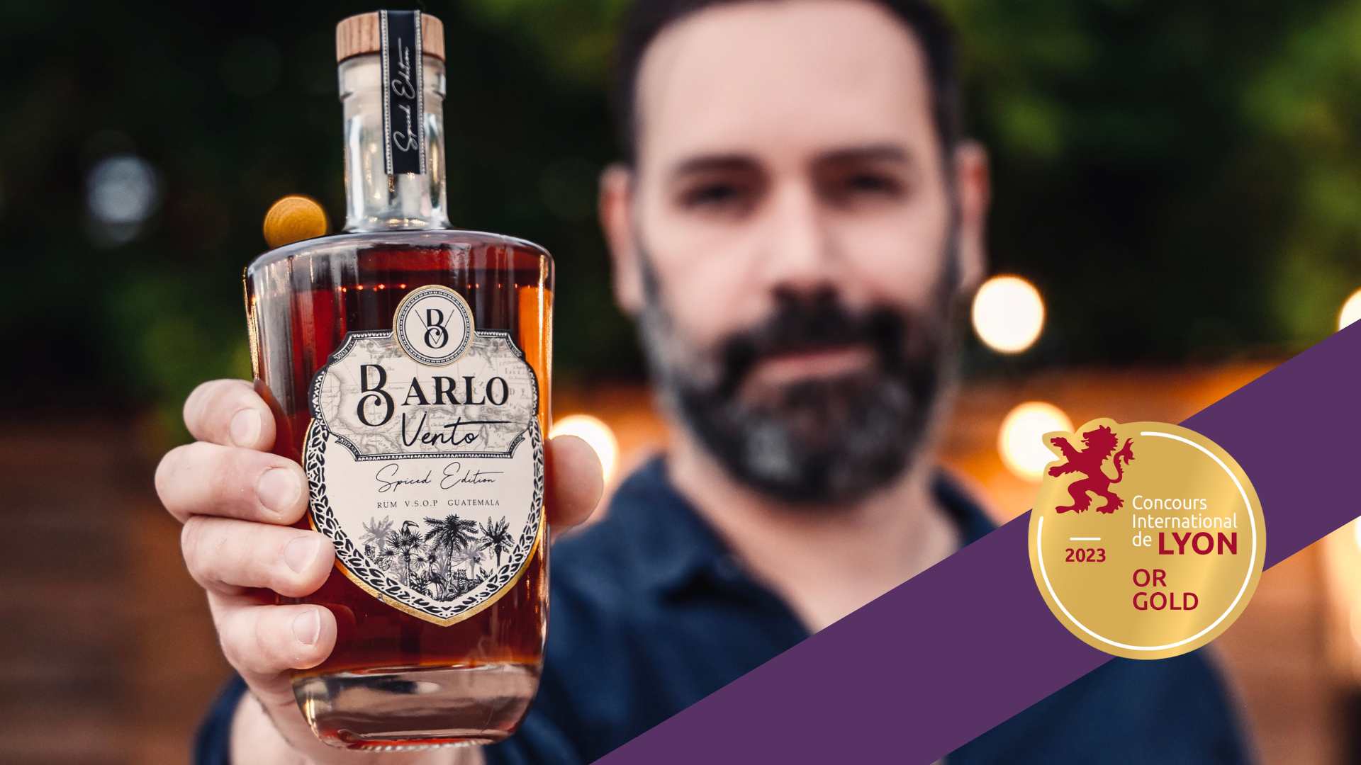 Médaille d'or au Concours International de Lyon 2023 - Rhum Barlovento